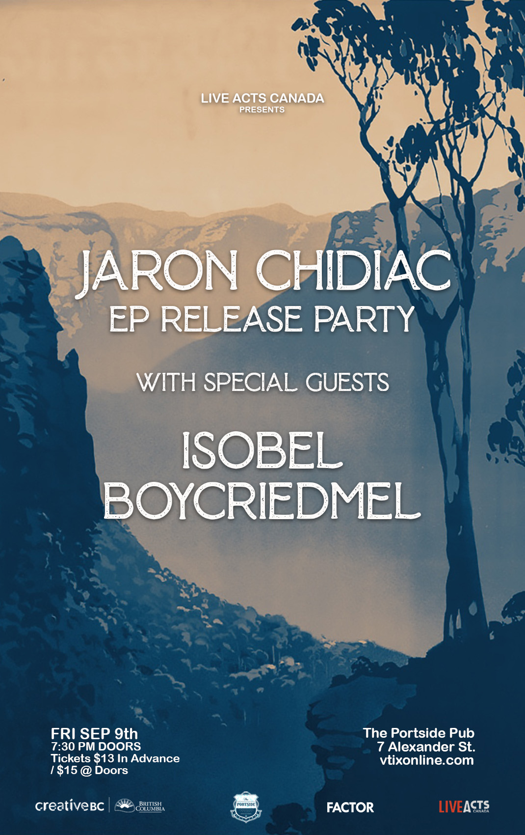 Jaron Chidiac EP Release Party With Special Guests, Isobel, and ...